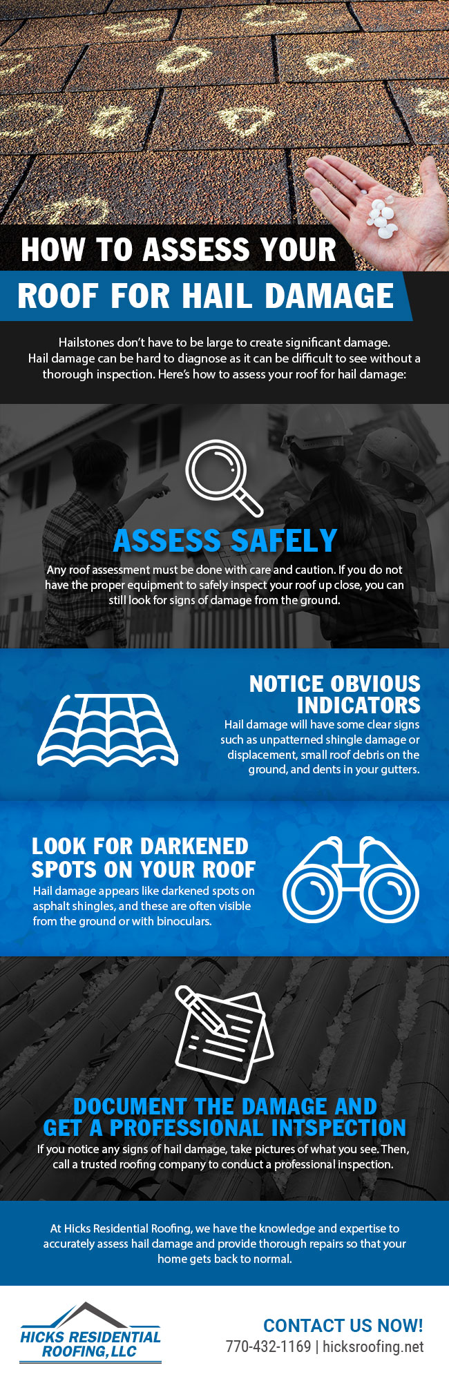 How to Assess Your Roof for Hail Damage [infographic] | Hicks ...